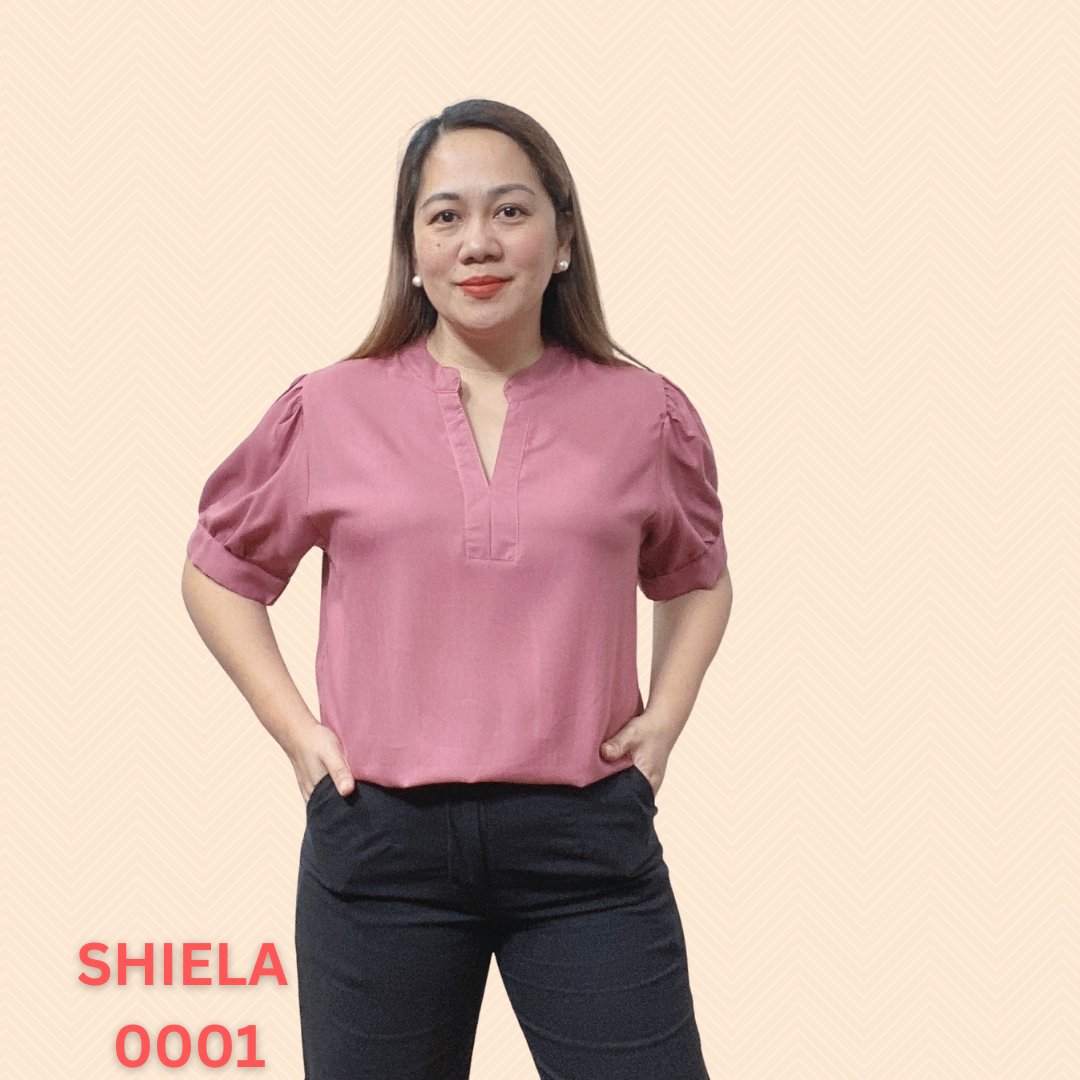 SHIELA BLOUSE 0001 - PLAIN OLD ROSE – CHENICA Fashion